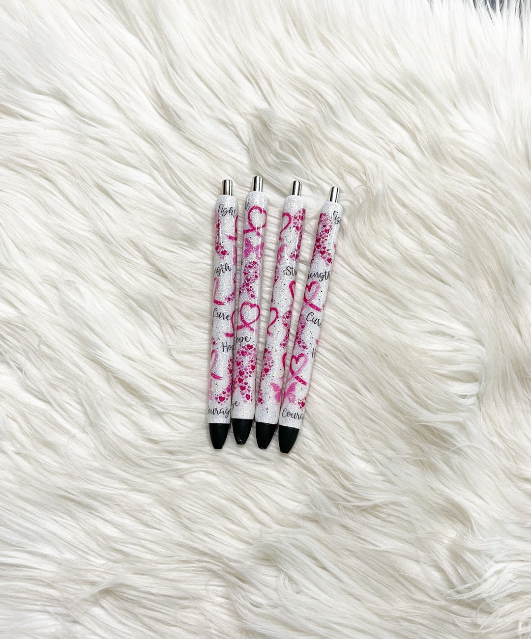 Breast Cancer Glitter Pen/glitter Pen/refillable Pen/epoxy Pen/inkjoy ...