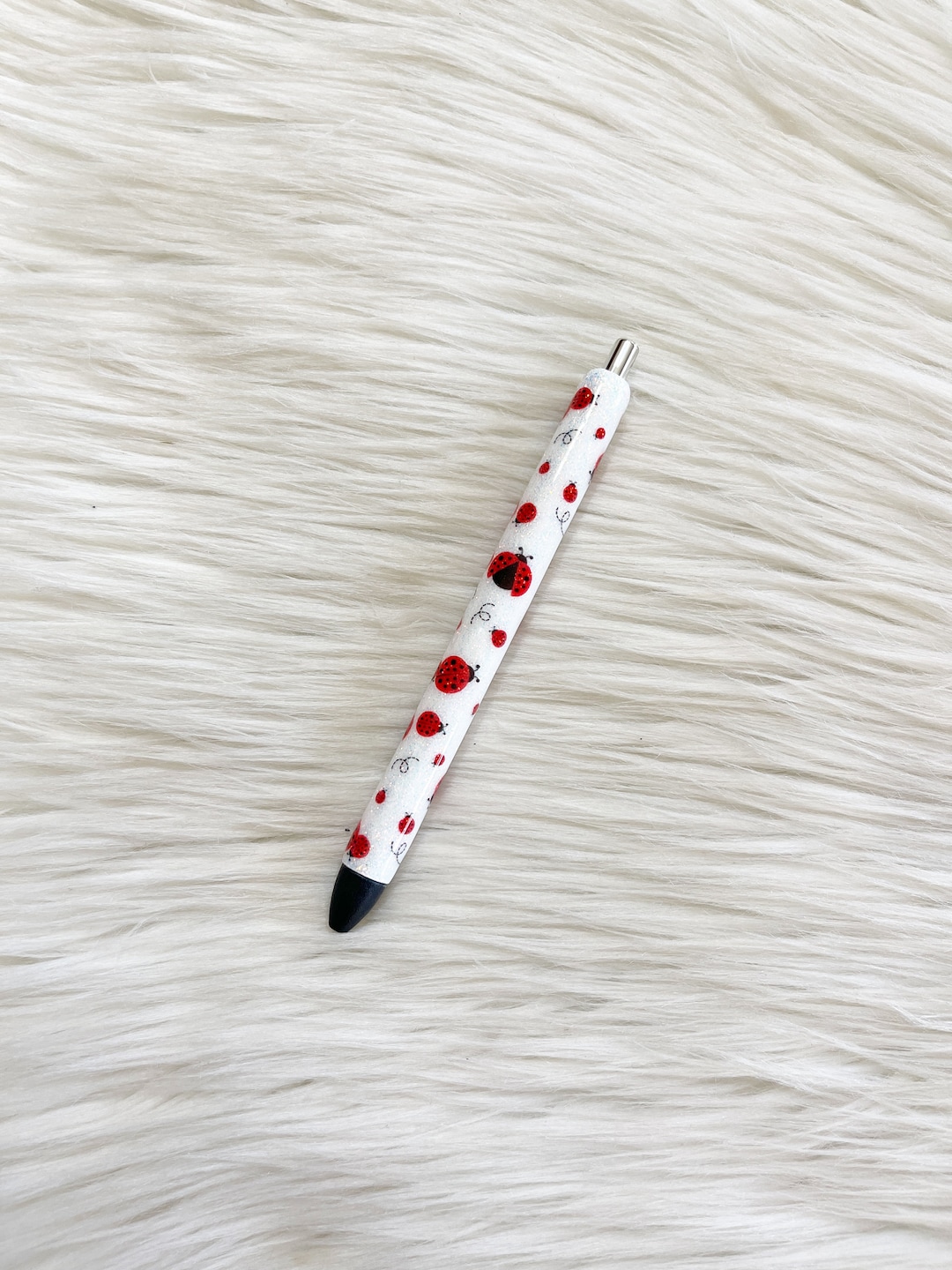Ladybug Pen/ladybug Glitter Pen/glitter Pen/beetle Glitter Pen/beetle ...