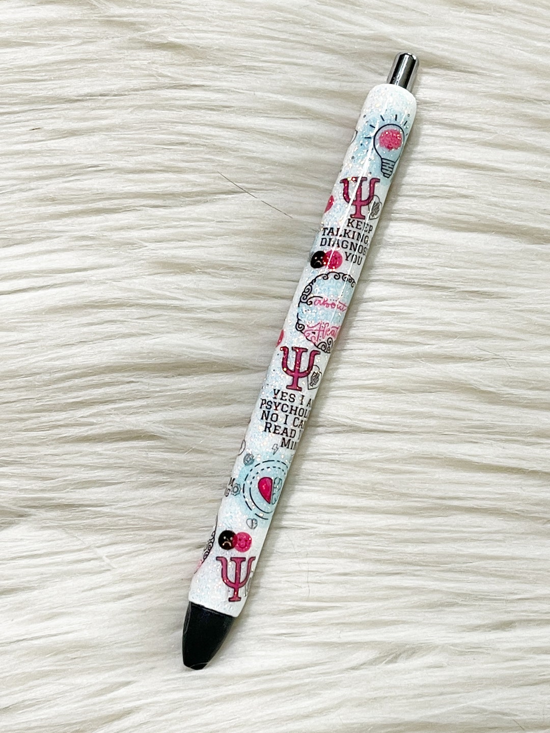 One Psychologist Glitter Pen/therapist Pen/mental Health Glitter Pen ...