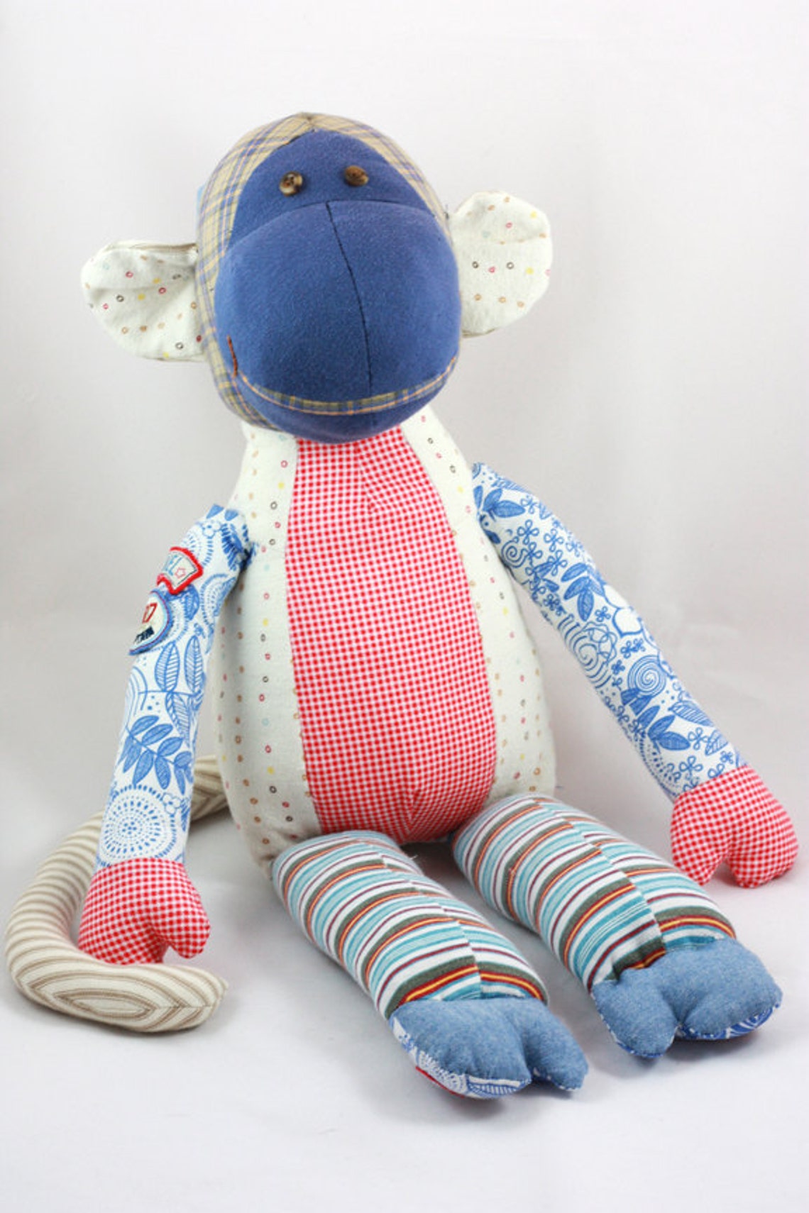 Custom Memory Monkey Stuffed Animal Personalized Memory Animal Custom ...