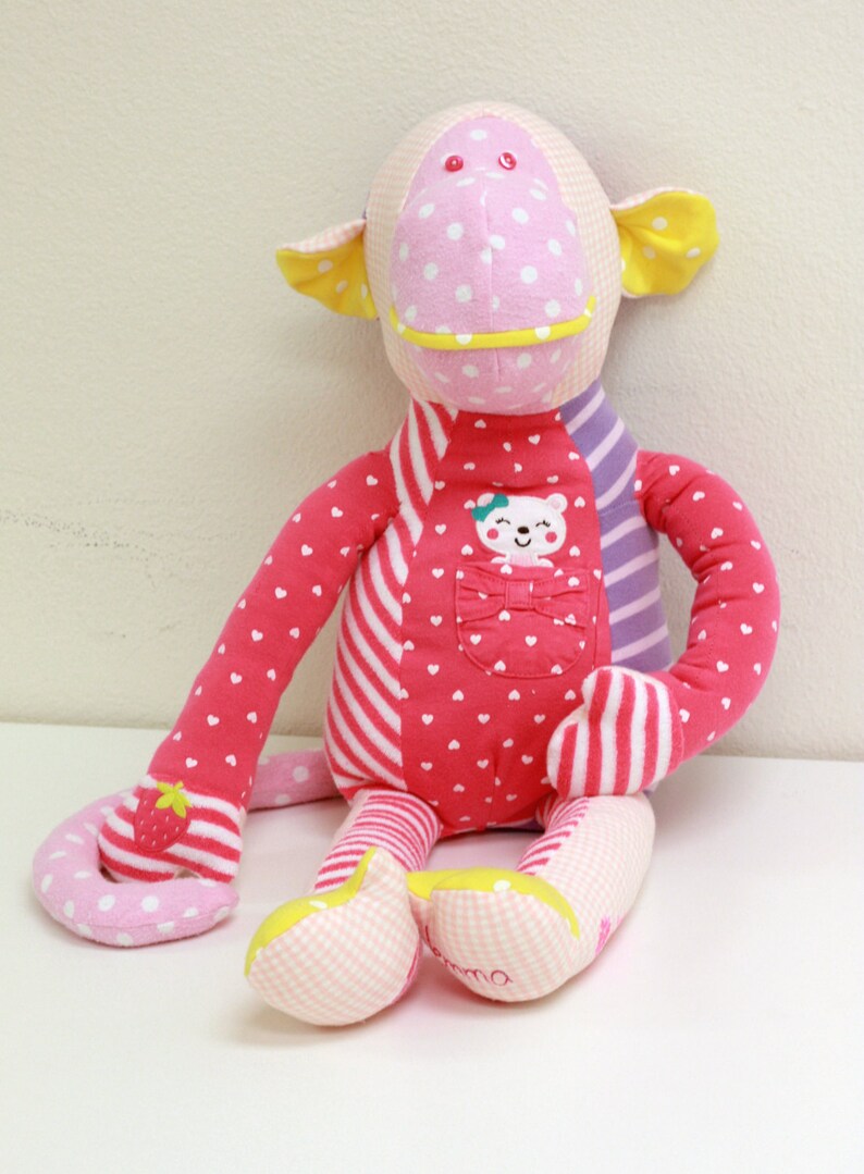 Custom Memory Monkey Stuffed Animal Personalized Memory Animal Custom ...