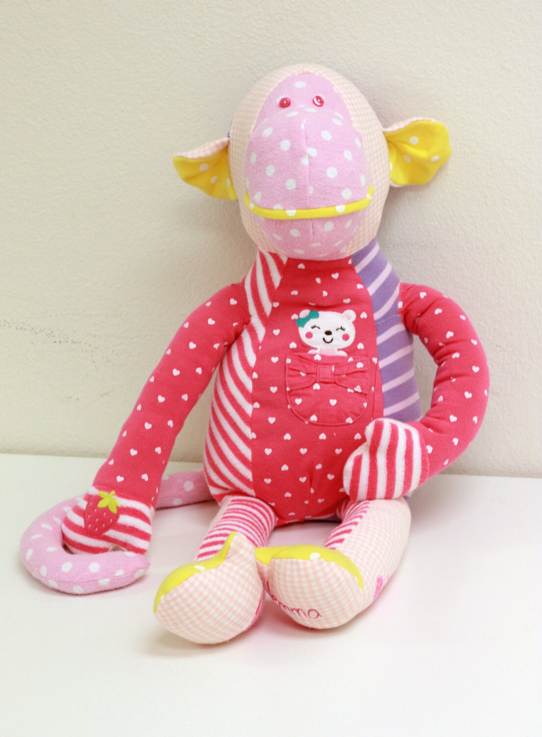 Custom Memory Monkey Stuffed Animal Personalized Memory Animal Custom ...