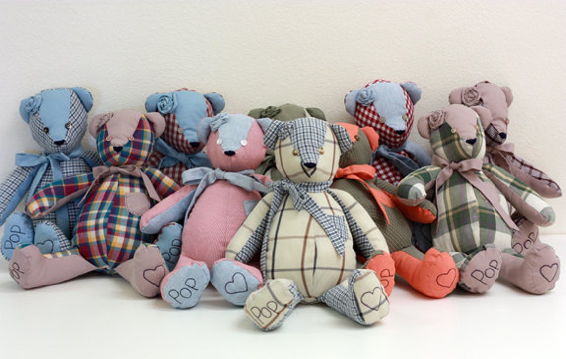 Personalized Memory Bear Keepsake Bear Custom Teddy Bear Memory Animal ...