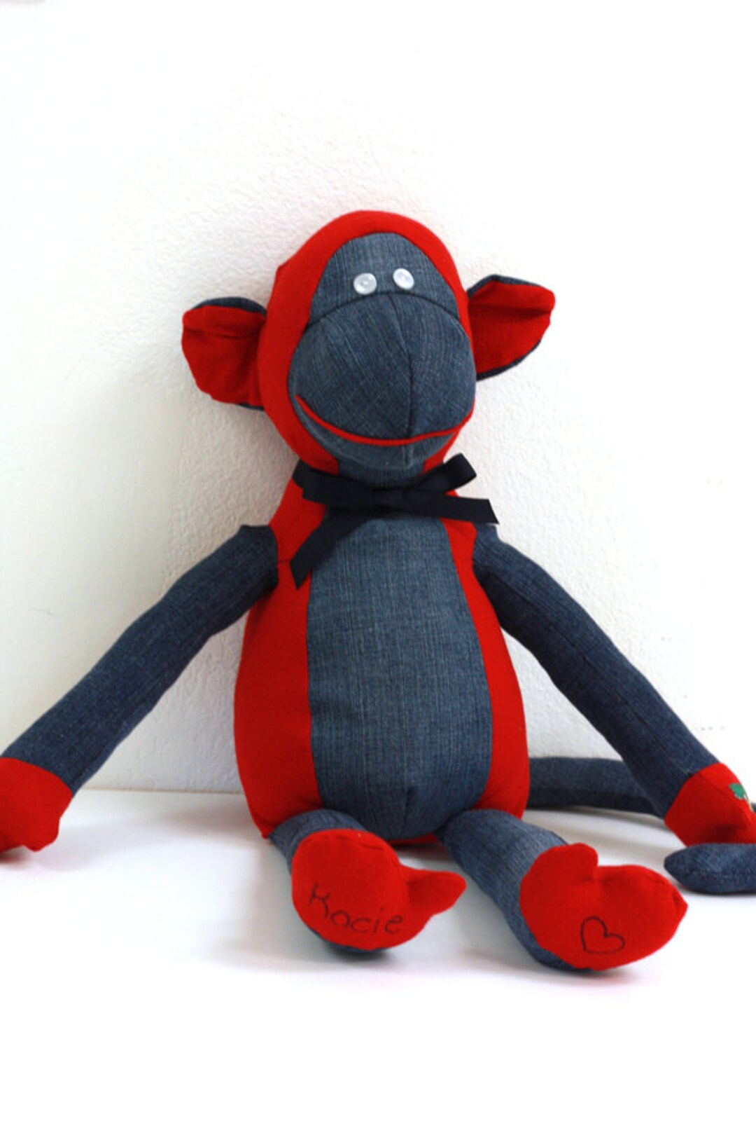 Personalized Memory Monkey Custom Stuffed Monkey Memory Animal Stuffed ...