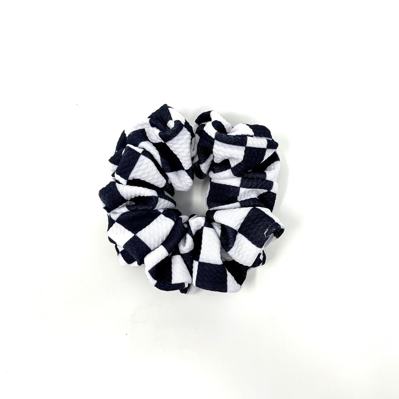 Black and White Checkered Scrunchie. Race Day / INDY 500 / - Etsy