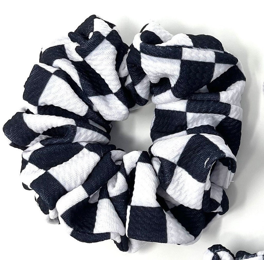 Black and White Checkered Scrunchie. Race Day / INDY 500 / NASCAR ...