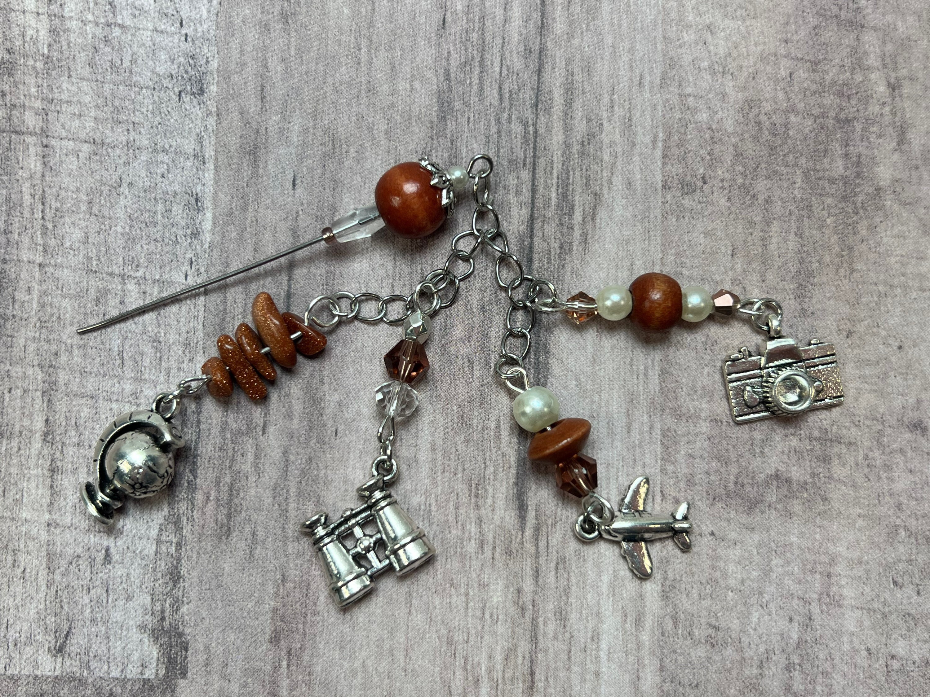 Beaded Glue Pin - Let’s Travel - Etsy