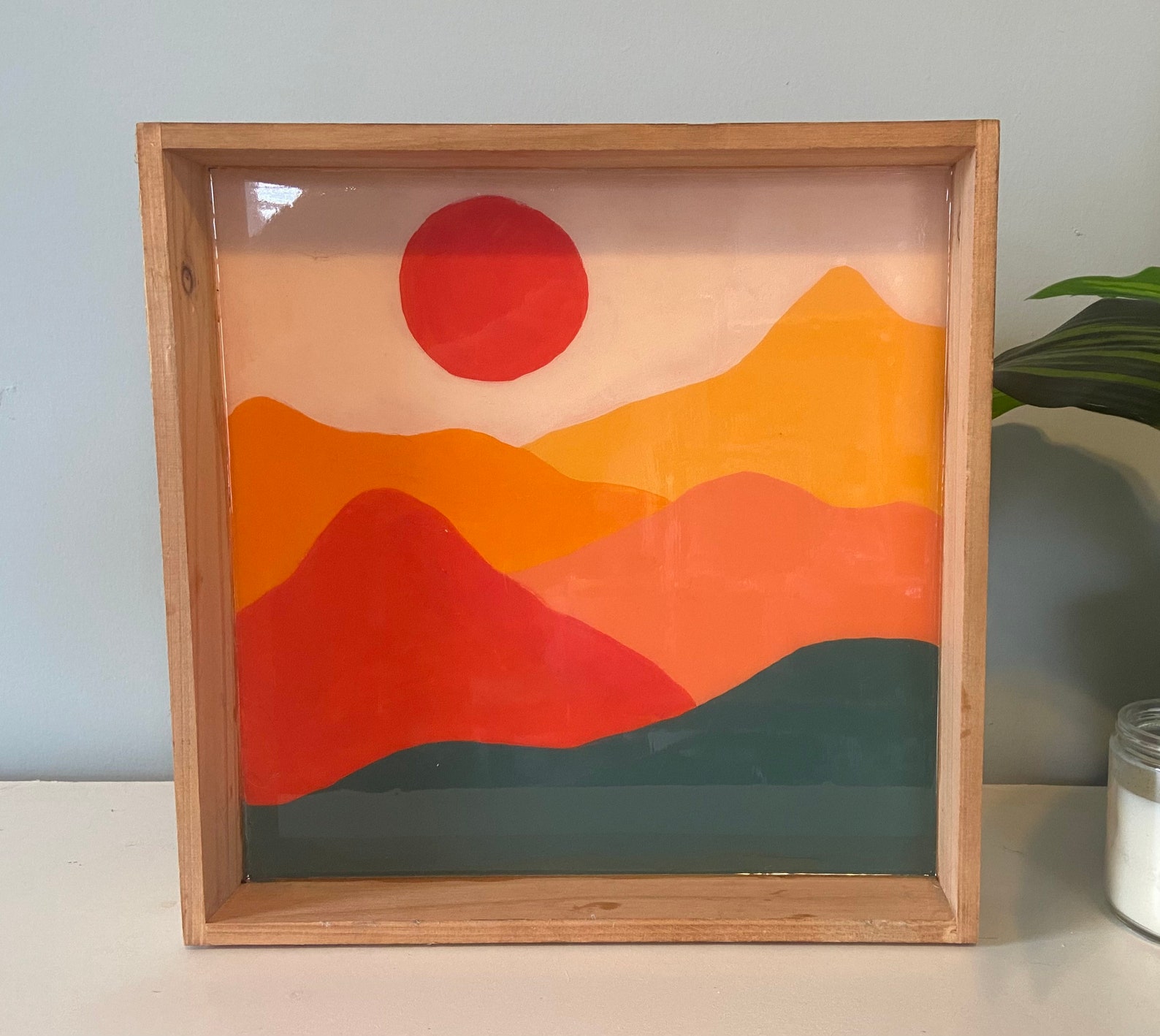 Mountain Hand Painted Resin Sign - Etsy