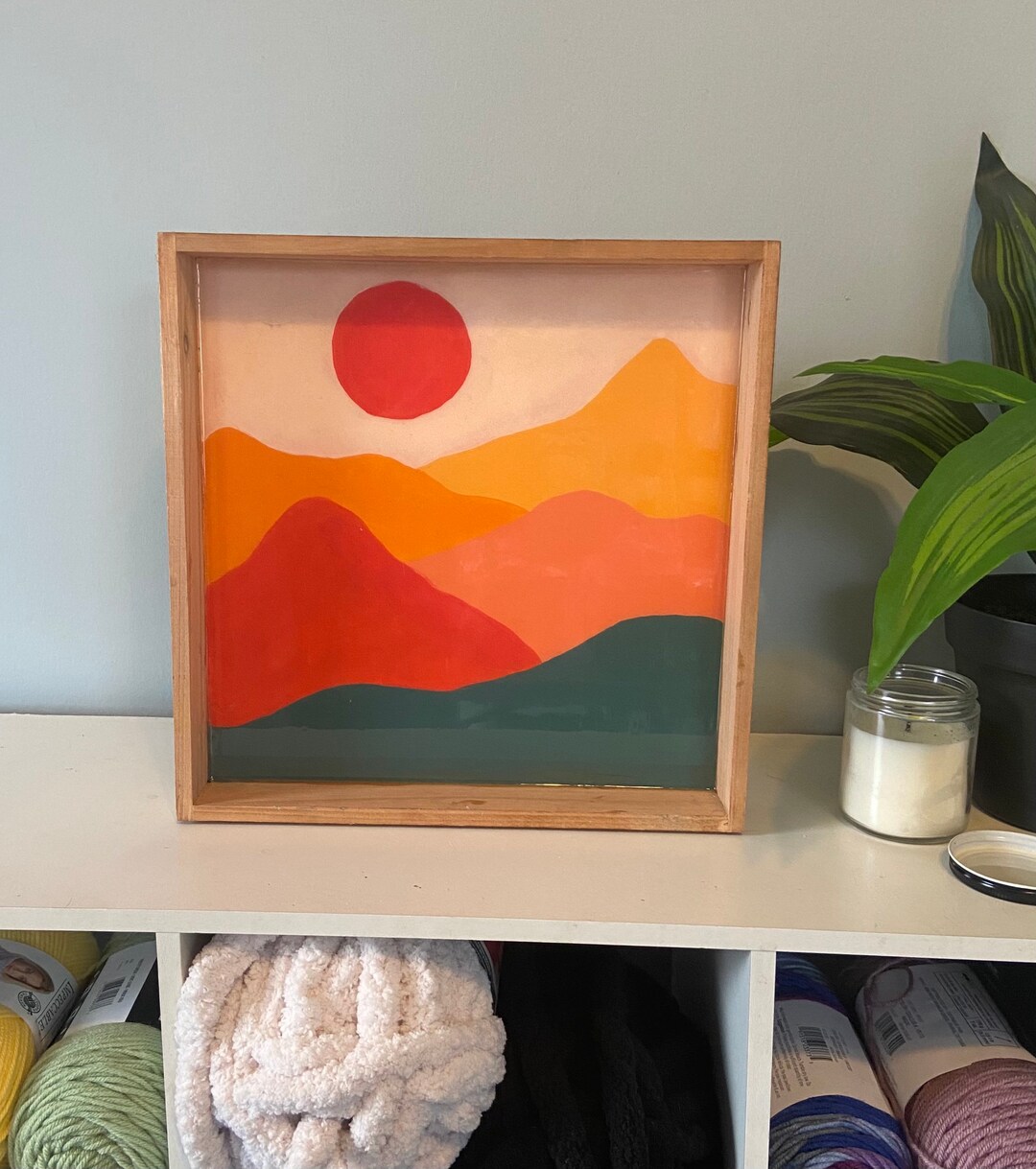 Mountain Hand Painted Resin Sign - Etsy