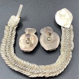 Vintage Sterling Silver Filigree Snake Bracelet and Earrings - Etsy