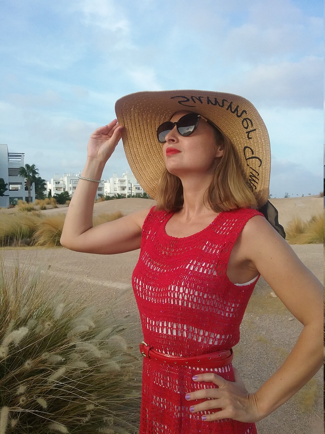 CROCHET FASHION TRENDS Exclusive Red Crochet Dress Made to - Etsy