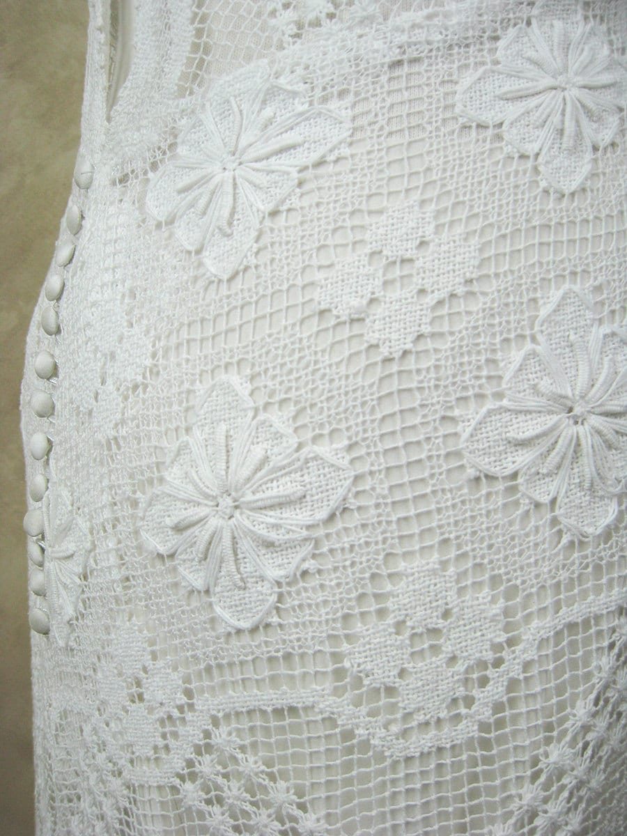 Exclusive White Lace Wedding Dress, Wedding Dress Made From Vintage ...