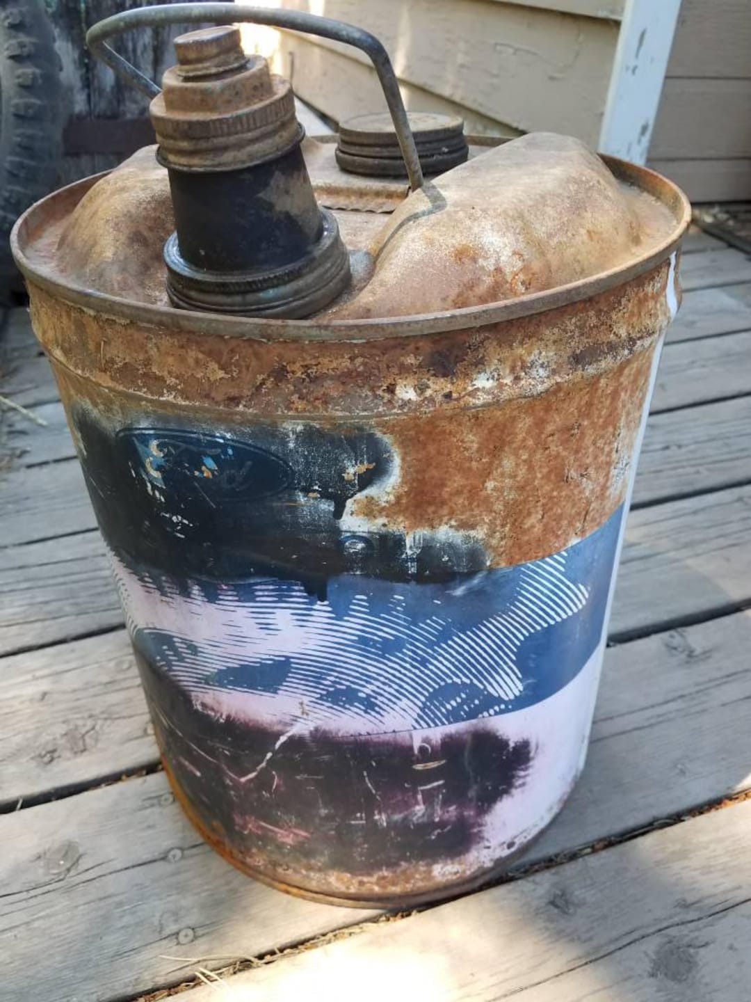 Ford Motor Oil Can Aged - Etsy