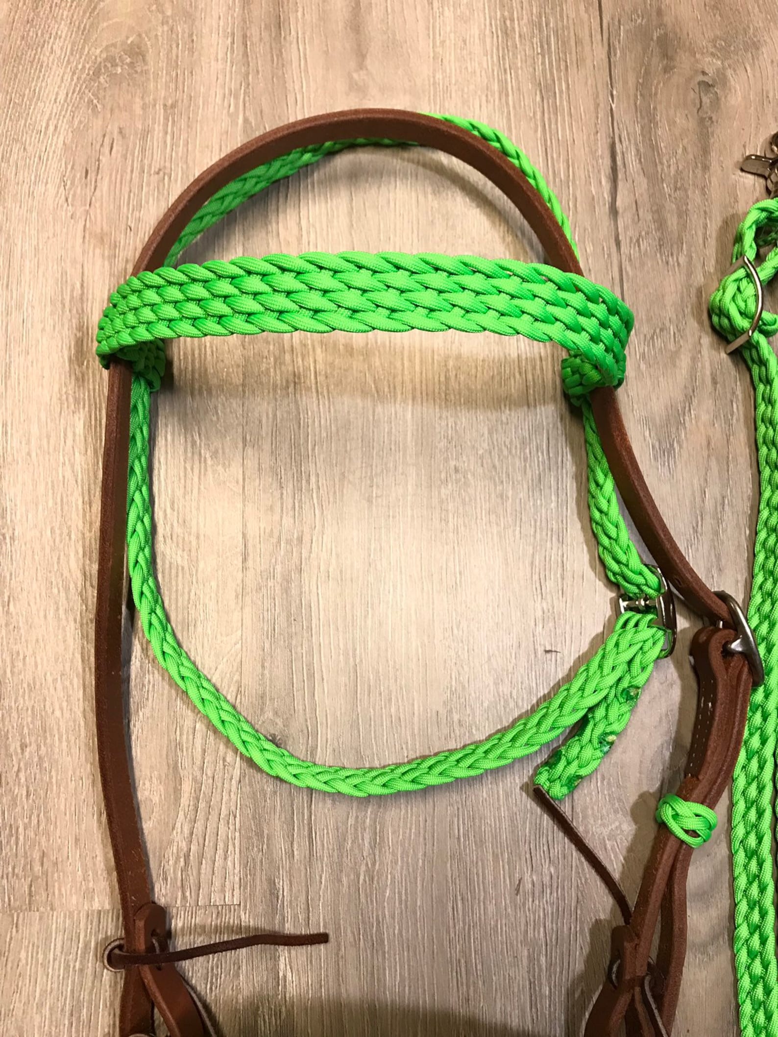 Leather Bitless Bridle Set Leather With Paracord | Etsy