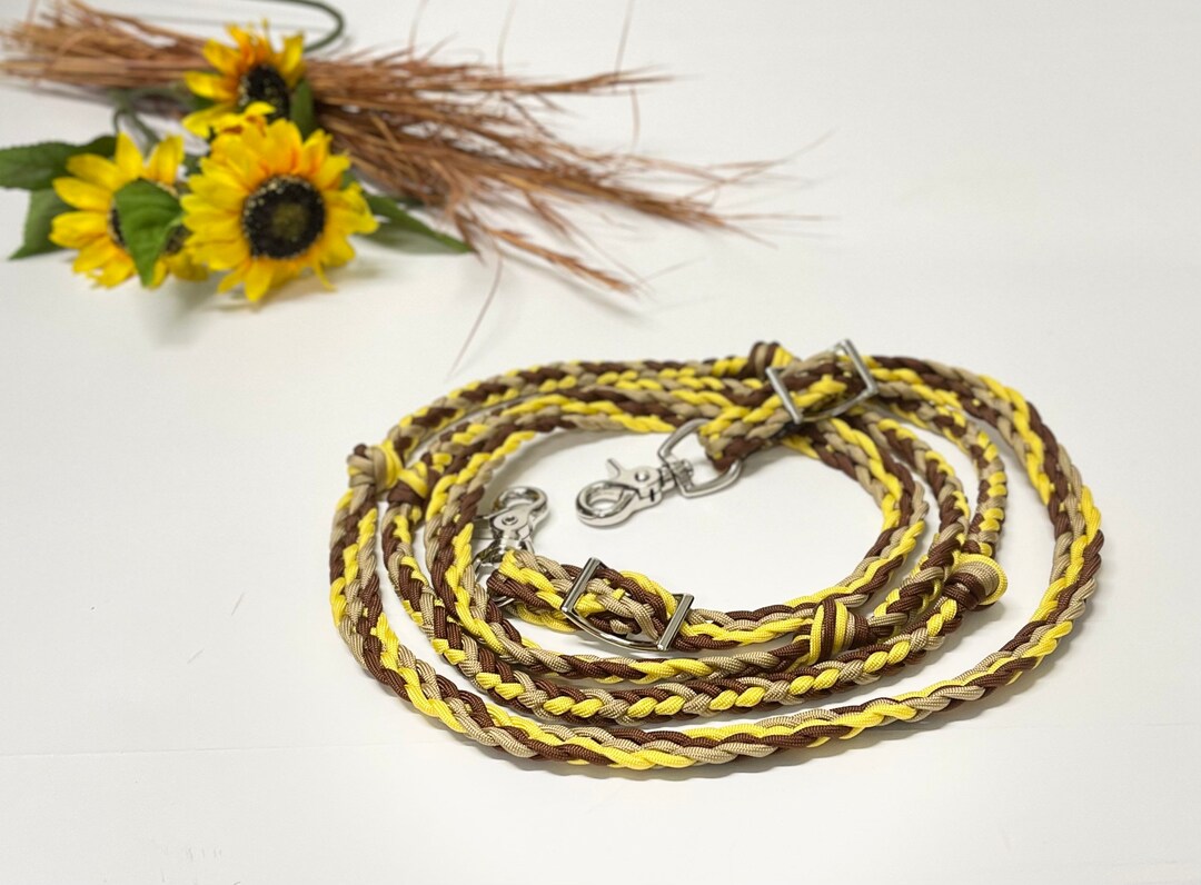 BARREL REINS, Paracord Reins, Yellow Reins, Custom Horse Tack, Braided ...