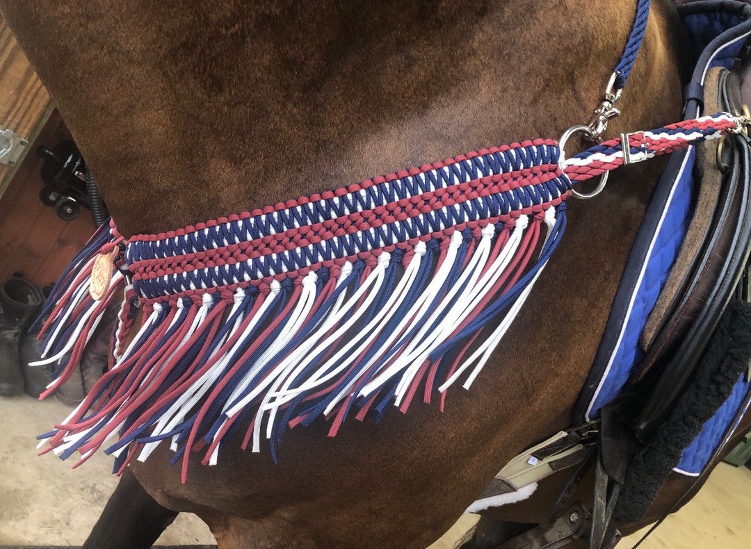 Wide Breast Collar With Fringe, Breast Collar, Patriotic Breast Collar ...