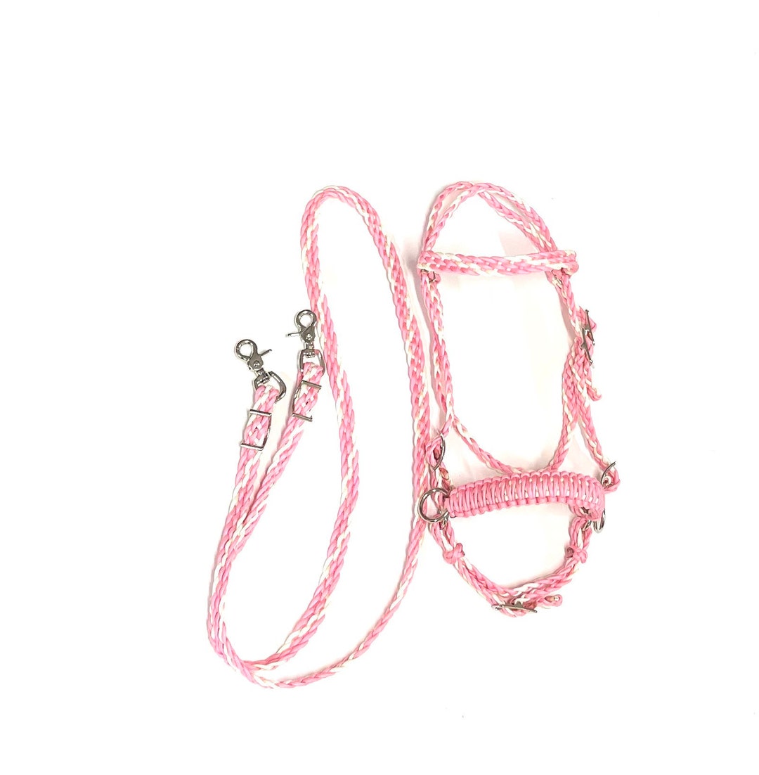 Pony Bitless Bridle in Light Pink, Miniature Horse Small Pony Tack - Etsy