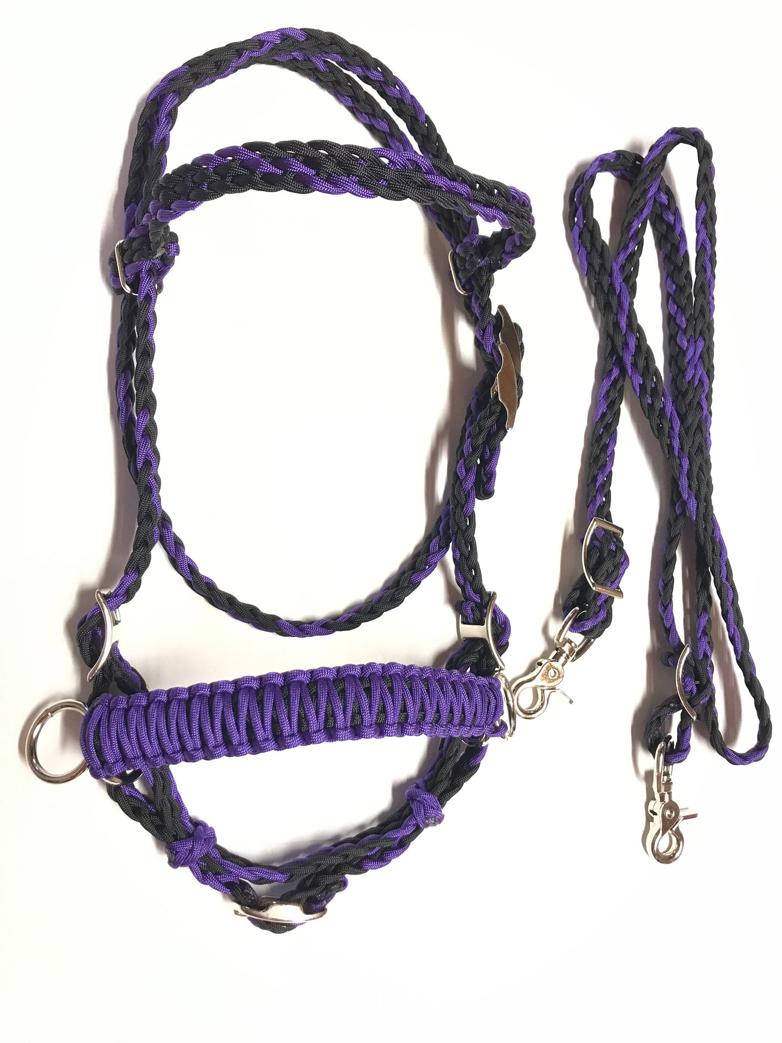 Pony Bitless Bridle, Purple and Black Pony Bitless Bridle, Miniature ...
