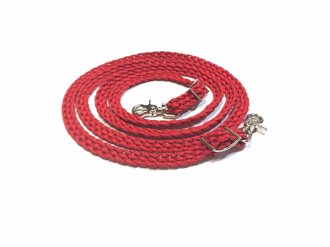 Red Rein, Reins, Flat Reins, Red Reins, Horse Tack, Western Reins ...
