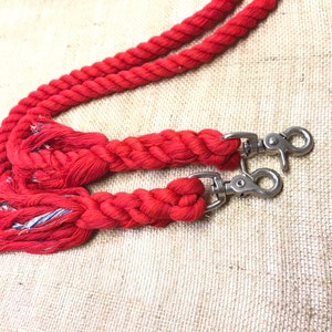 Red Cotton Rein, Red Horse Tack, Cotton Rein, Twisted Cotton, Reins ...