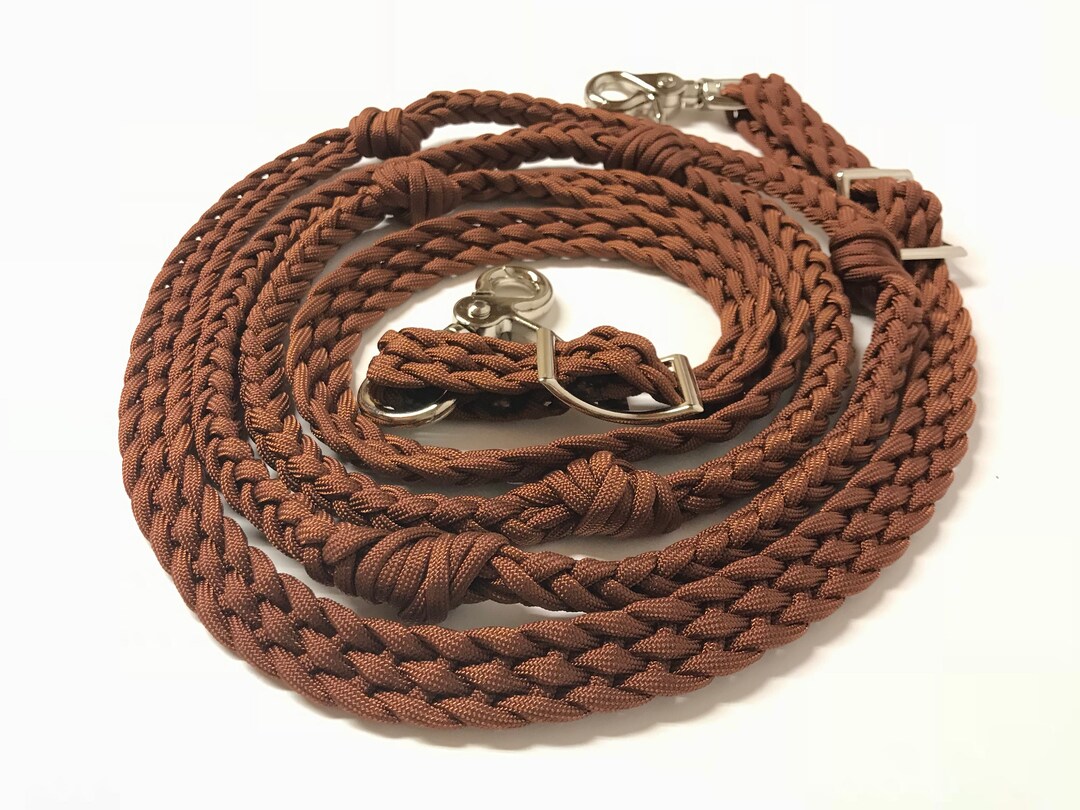 BARREL REINS, Brown Reins, Horse Tack, Barrel Racing, Custom Paracord ...