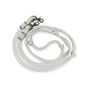 White Reins, Barrel Reins With Knots, Reins, Paracord Reins, Custom ...