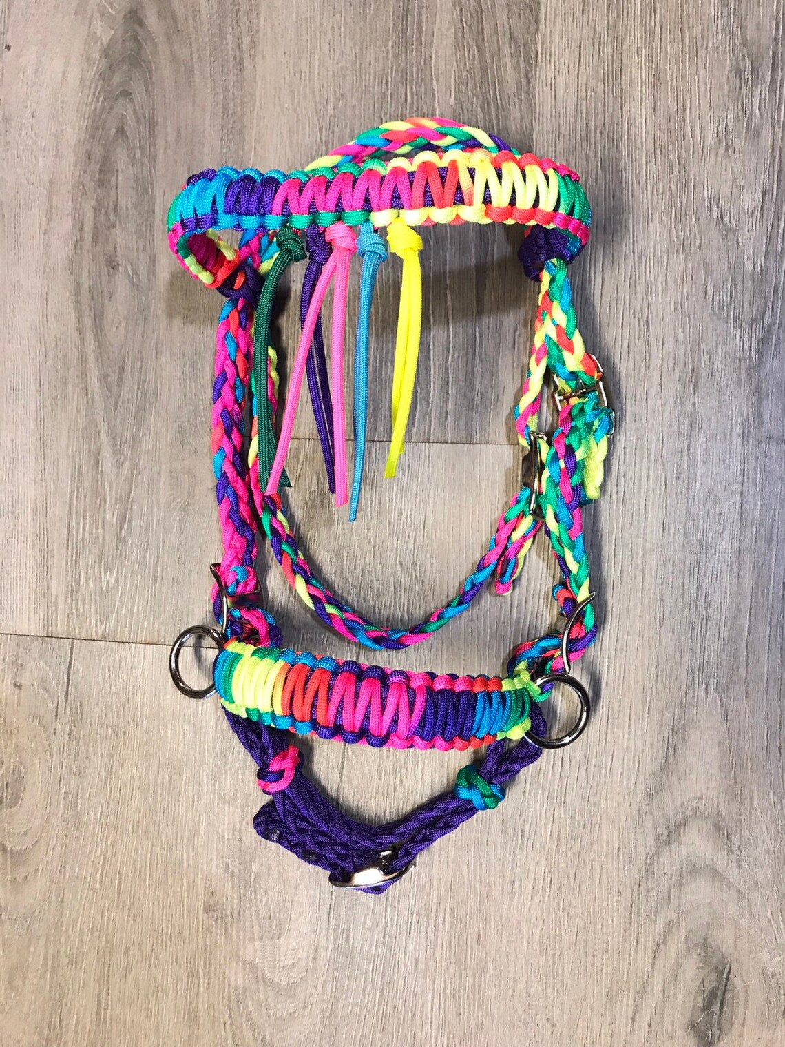 Rainbow pony fringe tack set | Etsy