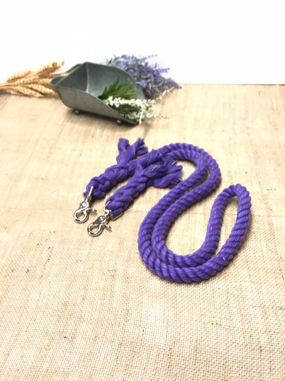 Pony Cotton Rein, Purple Pony Reins With Snaps - Etsy