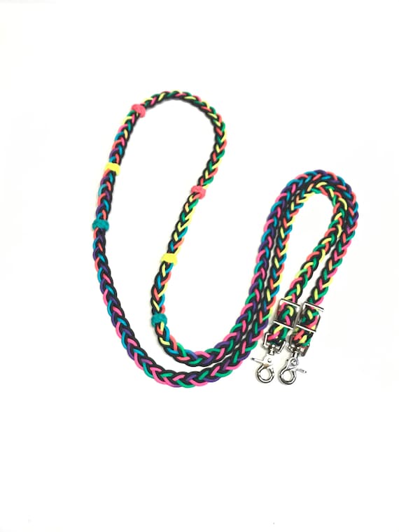 Barrel Racing Reins 1/2 Training Reins Rainbow Reins | Etsy Ireland