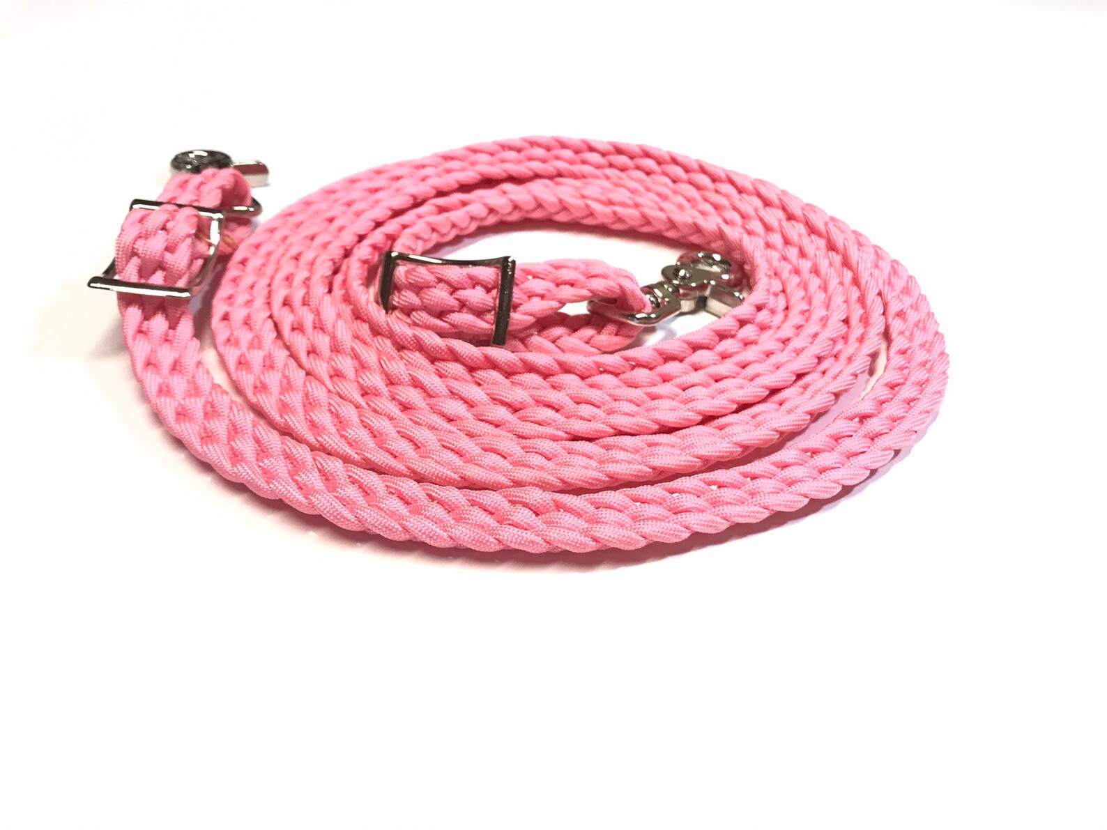 Pink Rein Pony Rein Draft Rein Paracord Reins Light Pink - Etsy