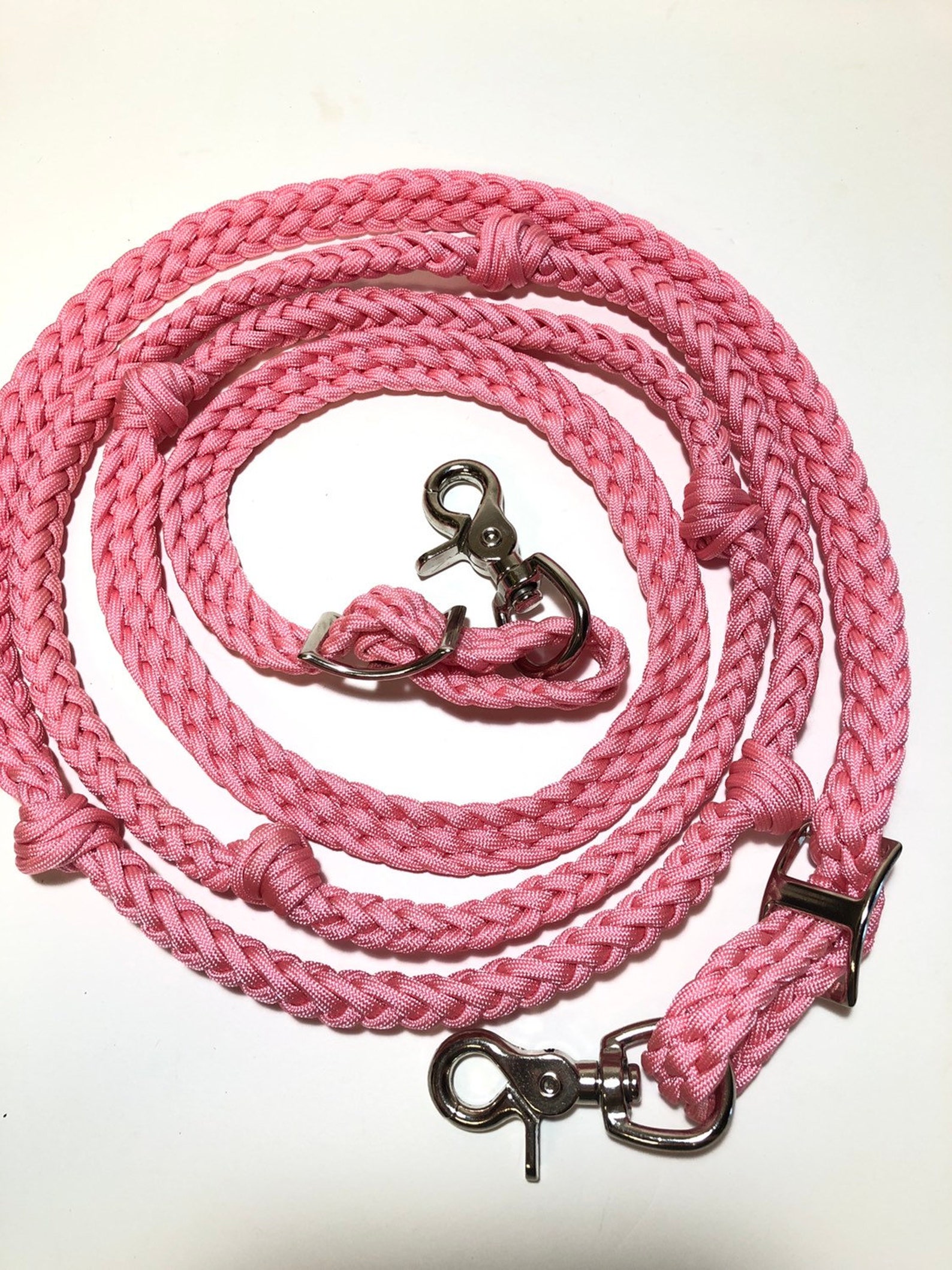 Pink Reins, Barrel Reins With Grip Knots - Etsy
