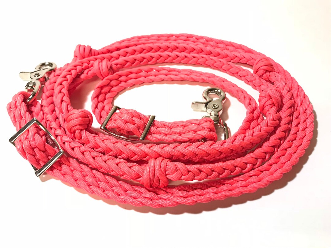 Barrel Racing Tack, Salmon Pink Reins - Etsy