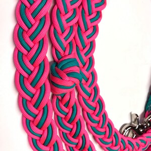 Custom Reins, Barrel Reins, Knotted Barrel Reins, Hot Pink and ...