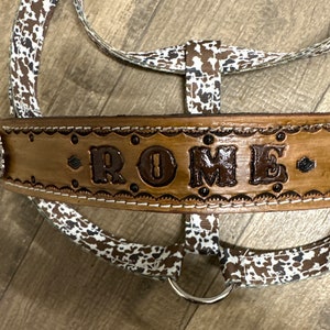 Personalized Cow Print Horse Halter - Etsy