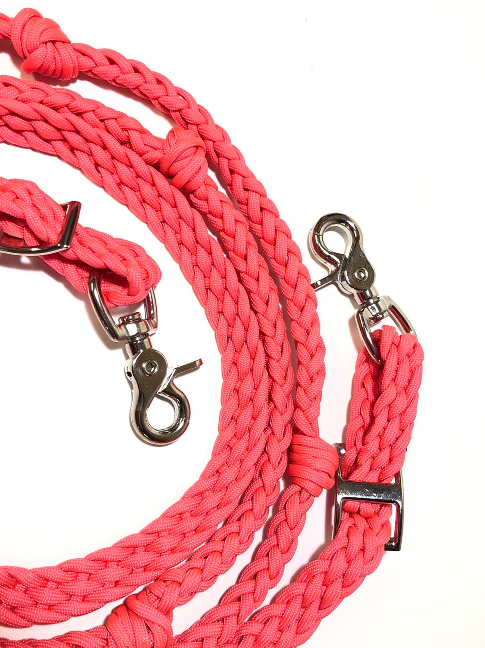 Barrel racing tack salmon pink reins | Etsy