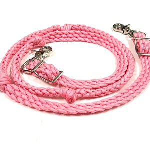 Pink Reins, Barrel Reins With Grip Knots - Etsy