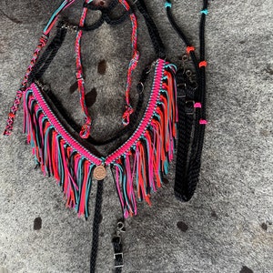 Horse Tack Set Turquoise Pink Black and Orange - Etsy