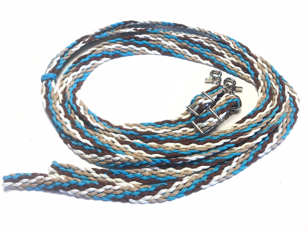 Wide Split Reins, Flat Braided Reins, Custom Colors, Reins, Horse Tack ...