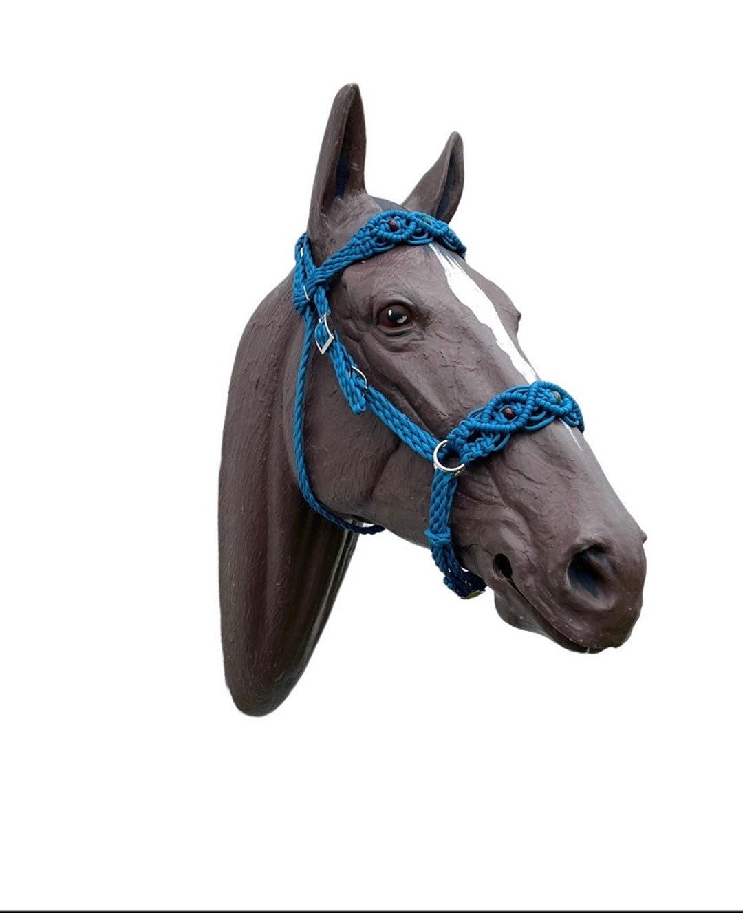 Macrame Bitless Bridle, Horse Side Pull Hackamore, Horse Bitless Bridle ...
