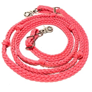 Barrel Racing Tack, Salmon Pink Reins - Etsy