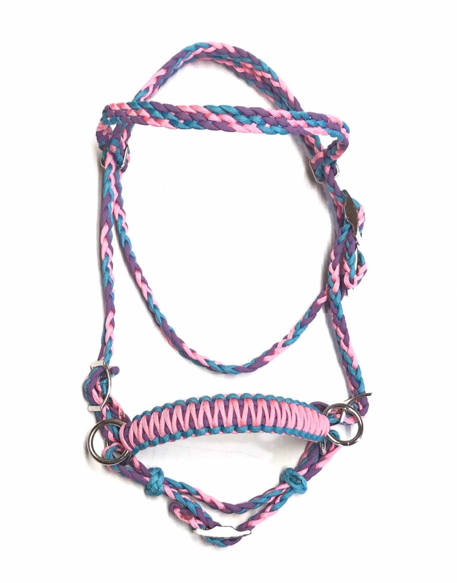 Pony Bitless Bridle Light Pink Lilac and Turquoise Pony - Etsy