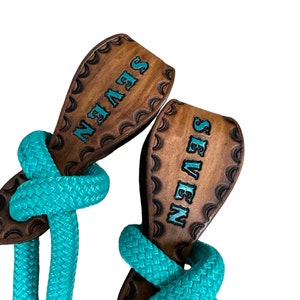 Teal Mecate With Personalized Slobber Straps - Etsy