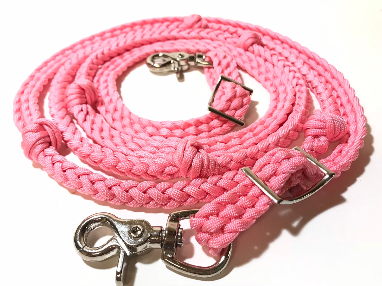 Pink Reins, Barrel Reins With Grip Knots - Etsy