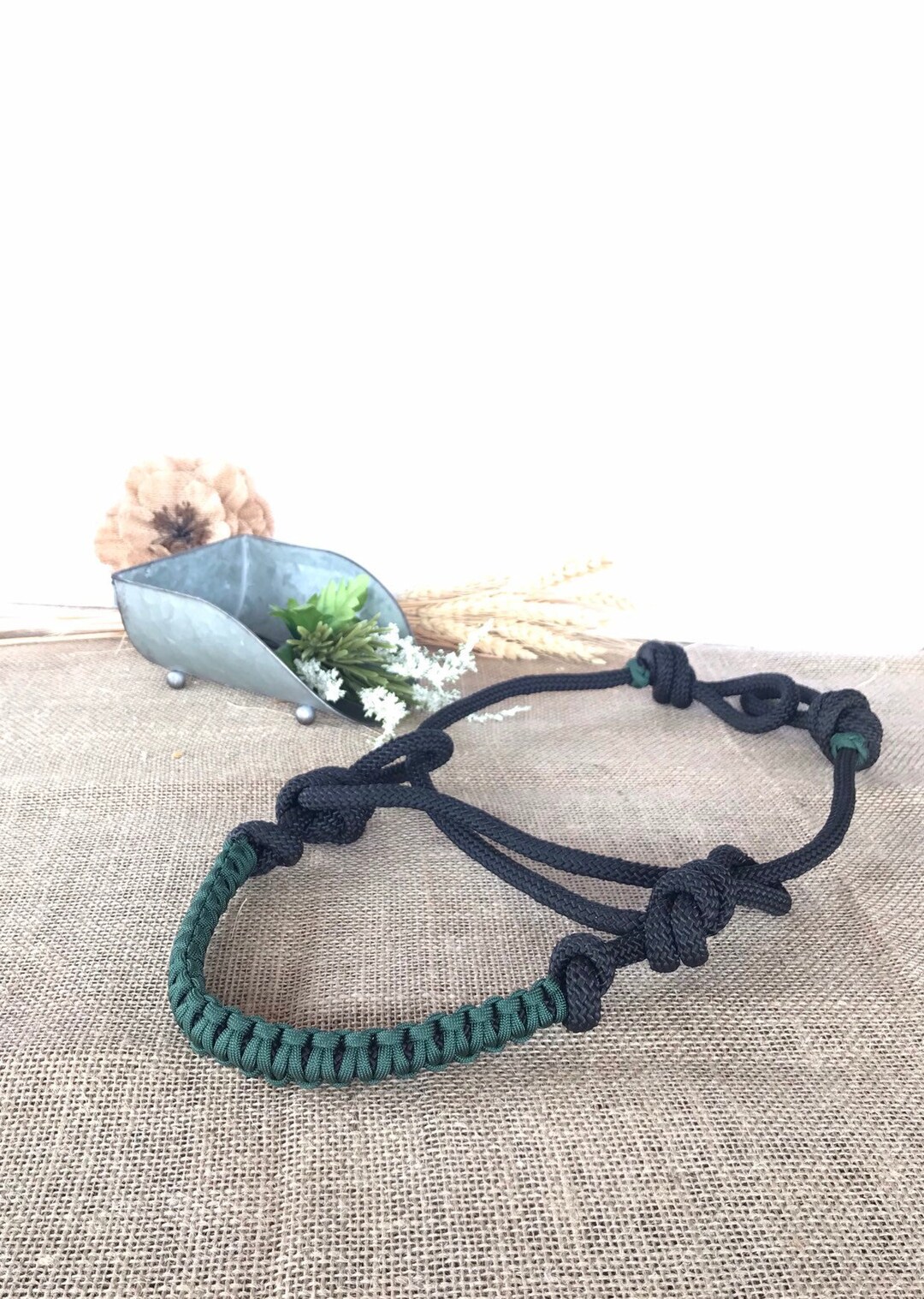 Bitless, Indian Bosal, Hunter Green Indian Bosal, Bitless Bridle ...