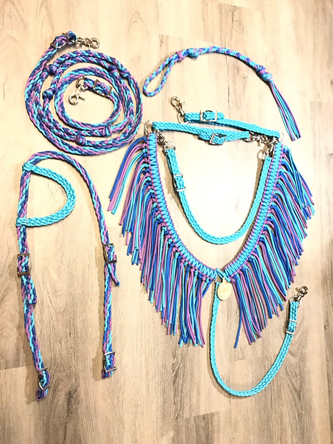 Horse Tack Set Turquoise Purple and Blue - Etsy