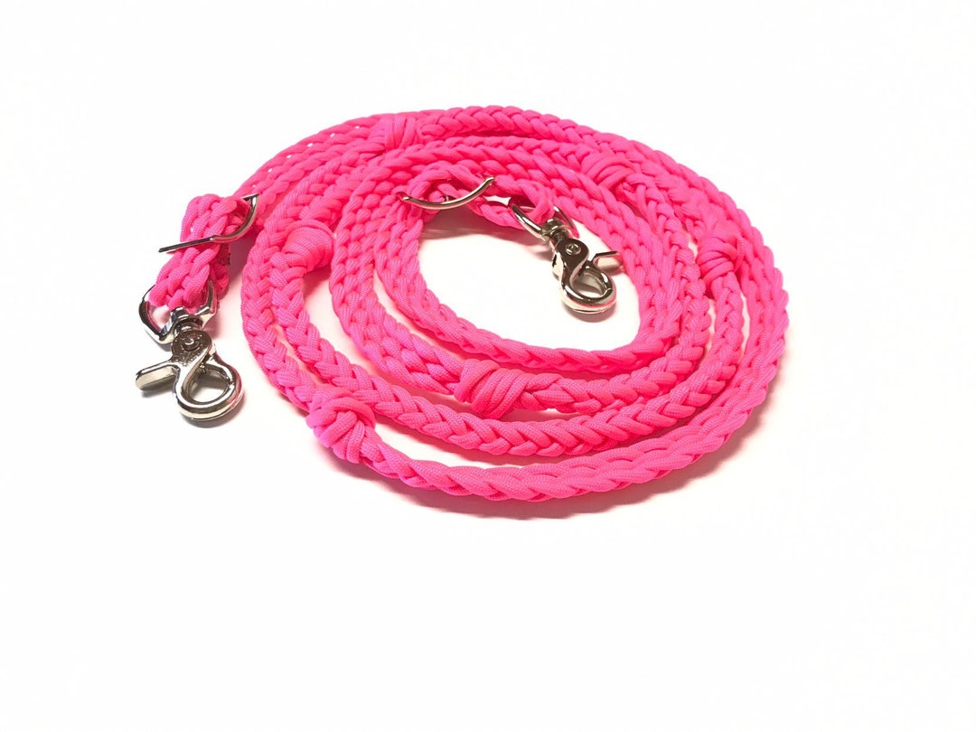Neon Hot Pink Barrel Reins With Grip Knots - Etsy