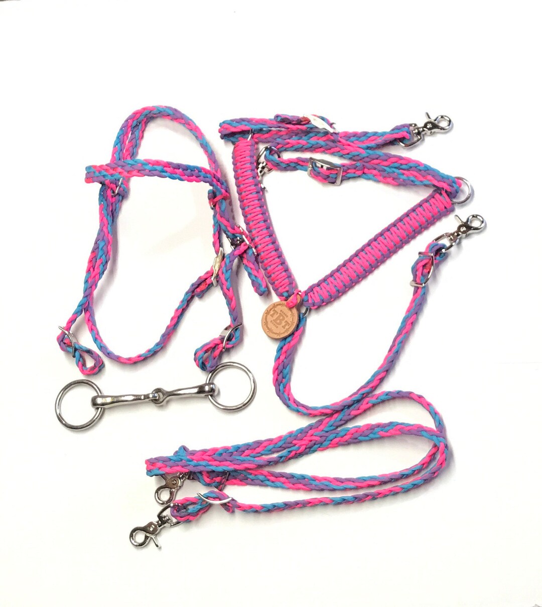 Pony Tack Set.... Full Bridle With Bit,and Pony Fringe Breast Collar - Etsy