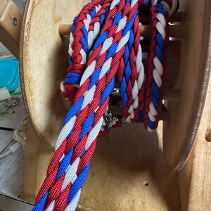 Red White and Blue Barrel Reins With Grip Knots - Etsy