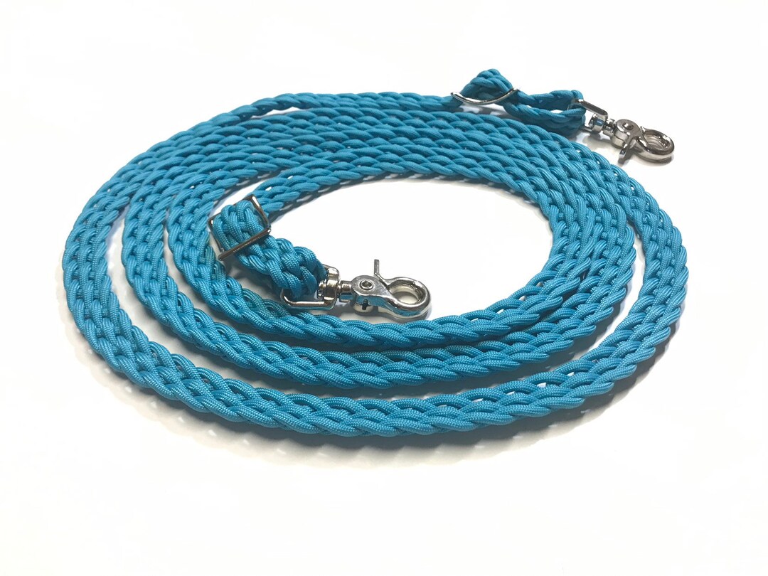 Rein, Teal Rein,braided Rein, Flat Reins, Turquoise Reins, Horse Tack ...