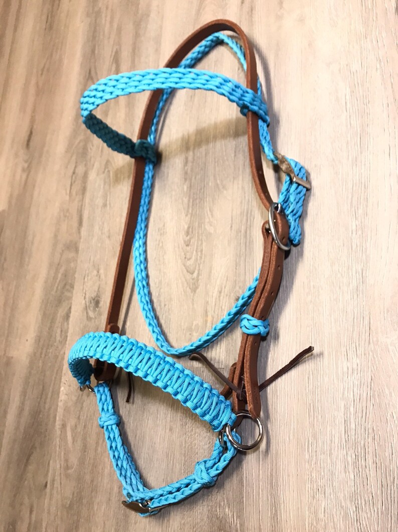 Bitless Bridle Leather and Paracord...also a Horse Bridle for - Etsy